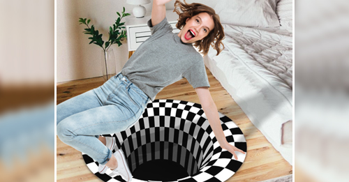 Vortex Optical Illusion Rug - ThingsFromMars.com