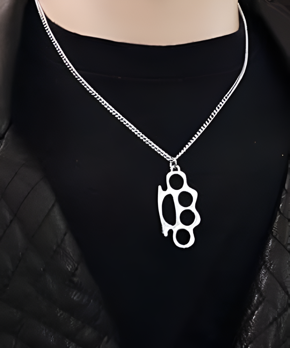Brass Knuckles Necklace - ThingsFromMars.com