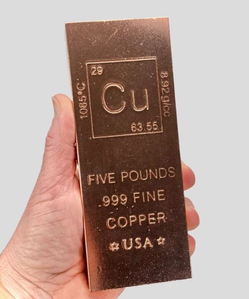 Five Pound Copper Ingot Bar - ThingsFromMars.com