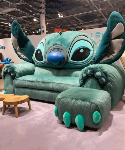 Giant Stitch Shaped Couch - ThingsFromMars.com