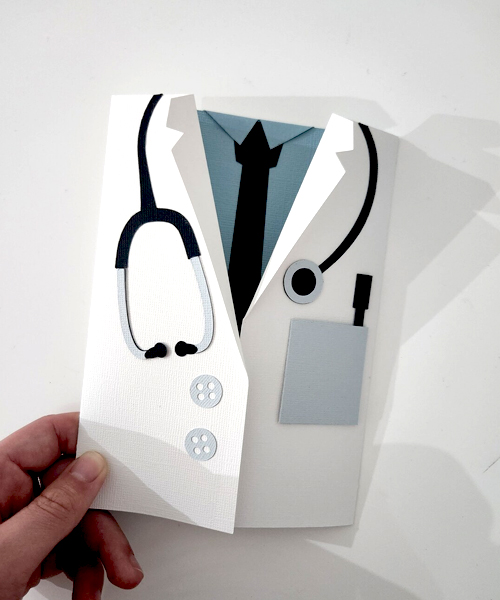Handmade White Coat Card - ThingsFromMars.com