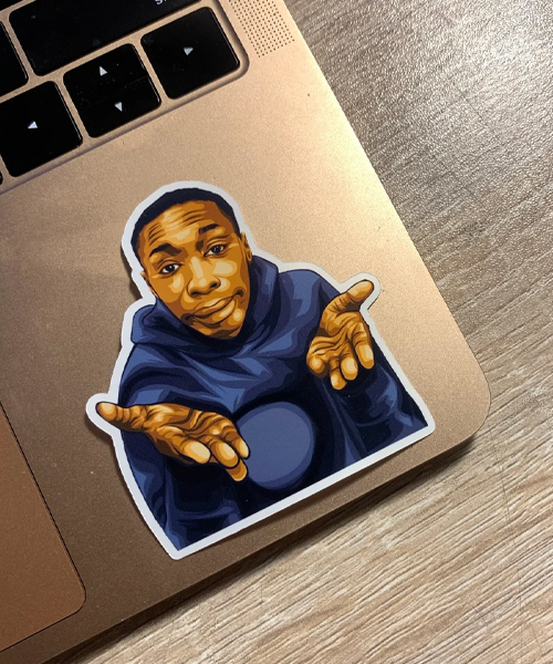 Khaby Lame Signature Style Ta-da Sticker - ThingsFromMars.com